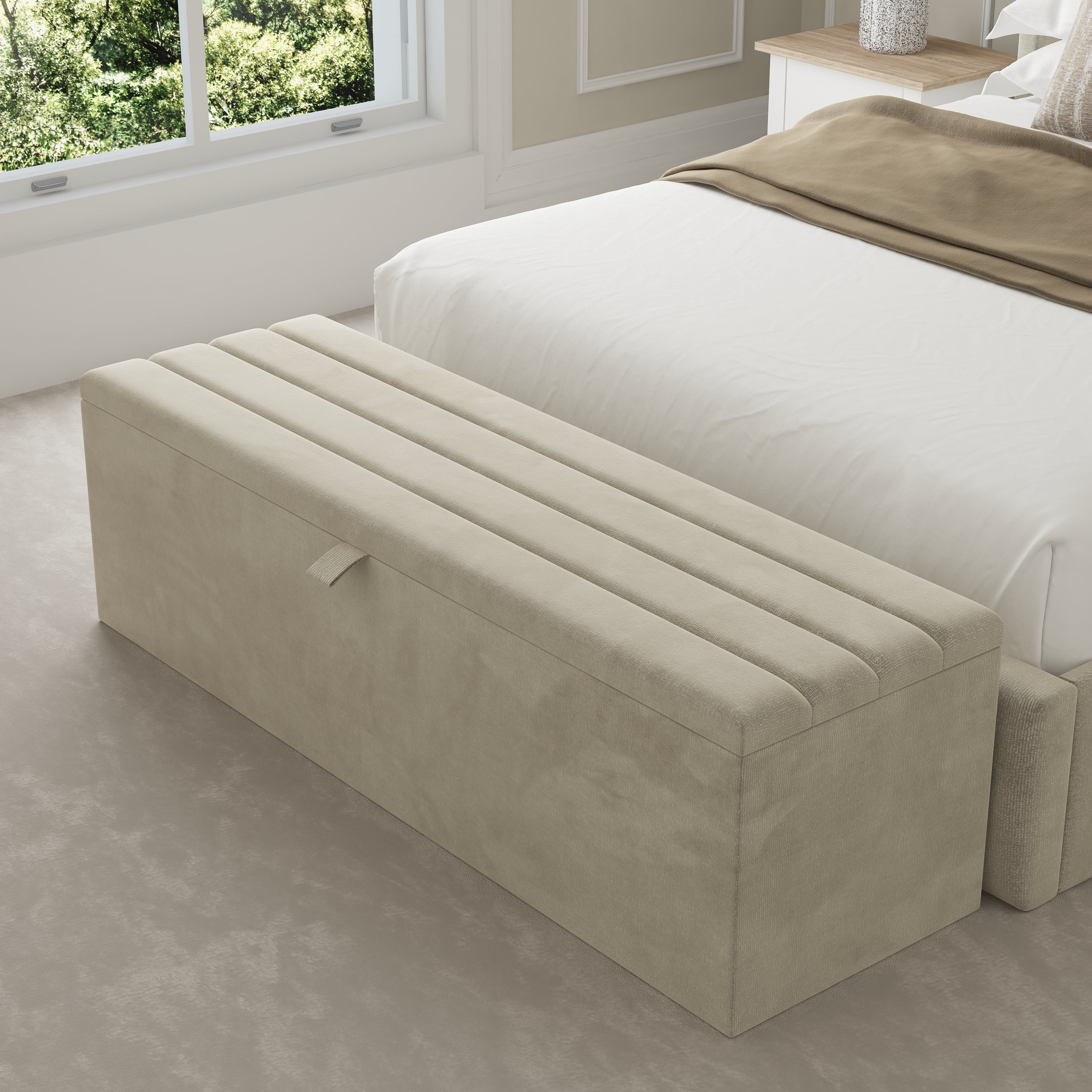Dundee Fabric Upholstered Blanket Box