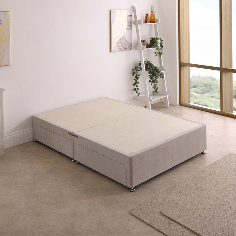 Luxury Hotel Zip and Link 5000 Pocket Sprung Intelligent Wool Divan Be ...